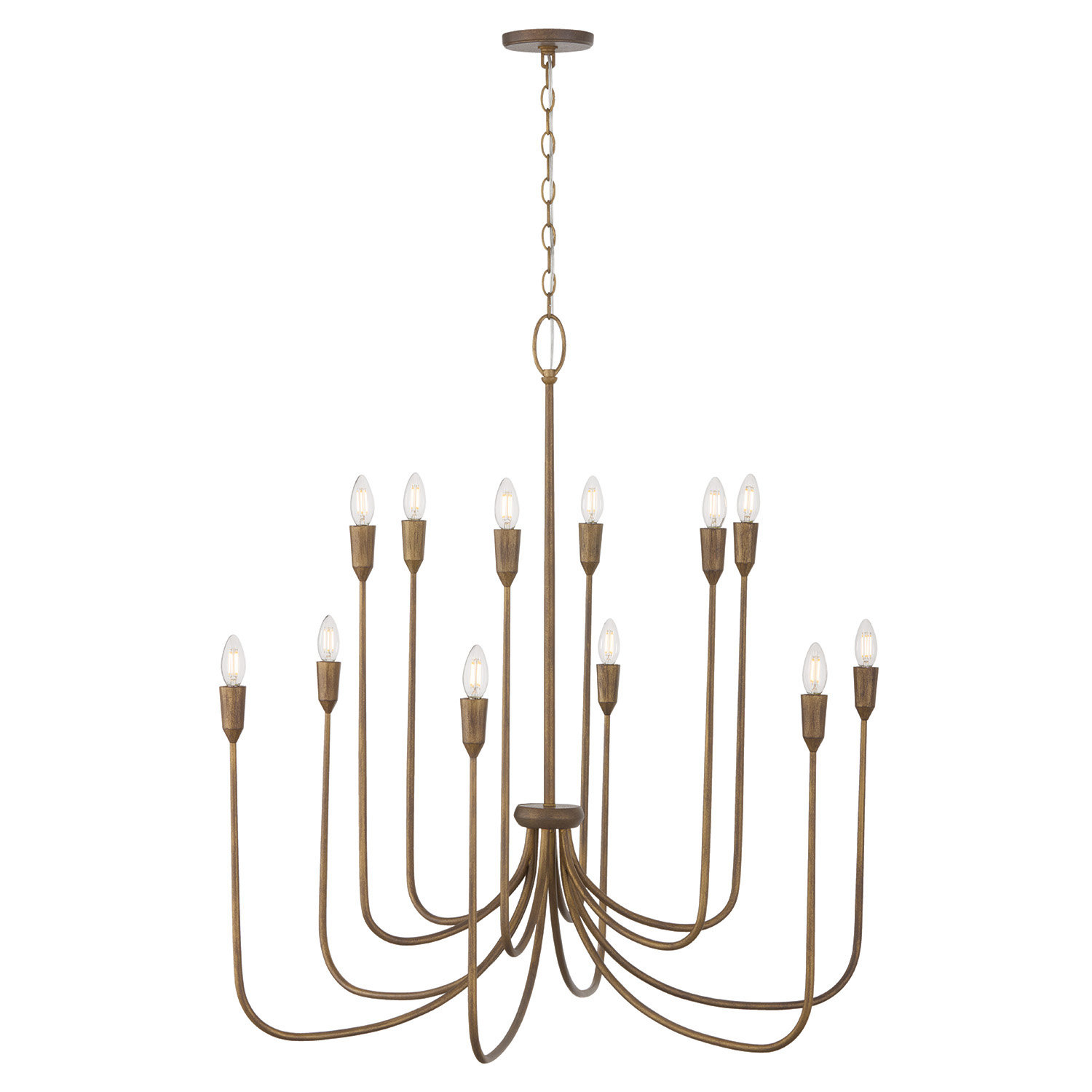 Capital Lighting 40" W x 38" H 12-Light Chandelier in Mystic Bronze | Wayfair